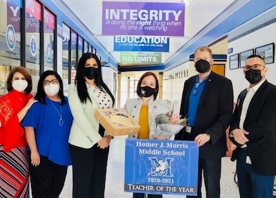 2020-2021 Teacher of the Year | Homer J. Morris Middle School