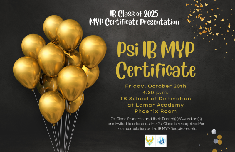 PSI IB MYP Certificate | Lamar Academy